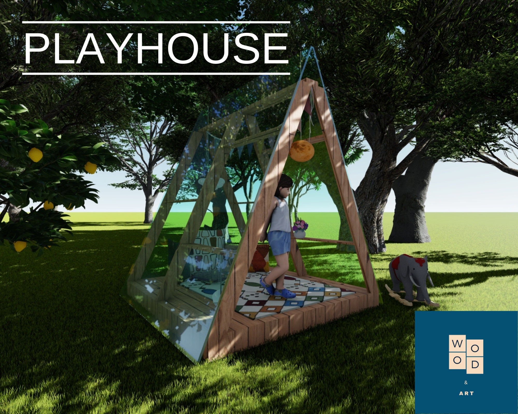 Playhouse Plans for Kids, Do It Yourself With Digital Downloads, Modern ...