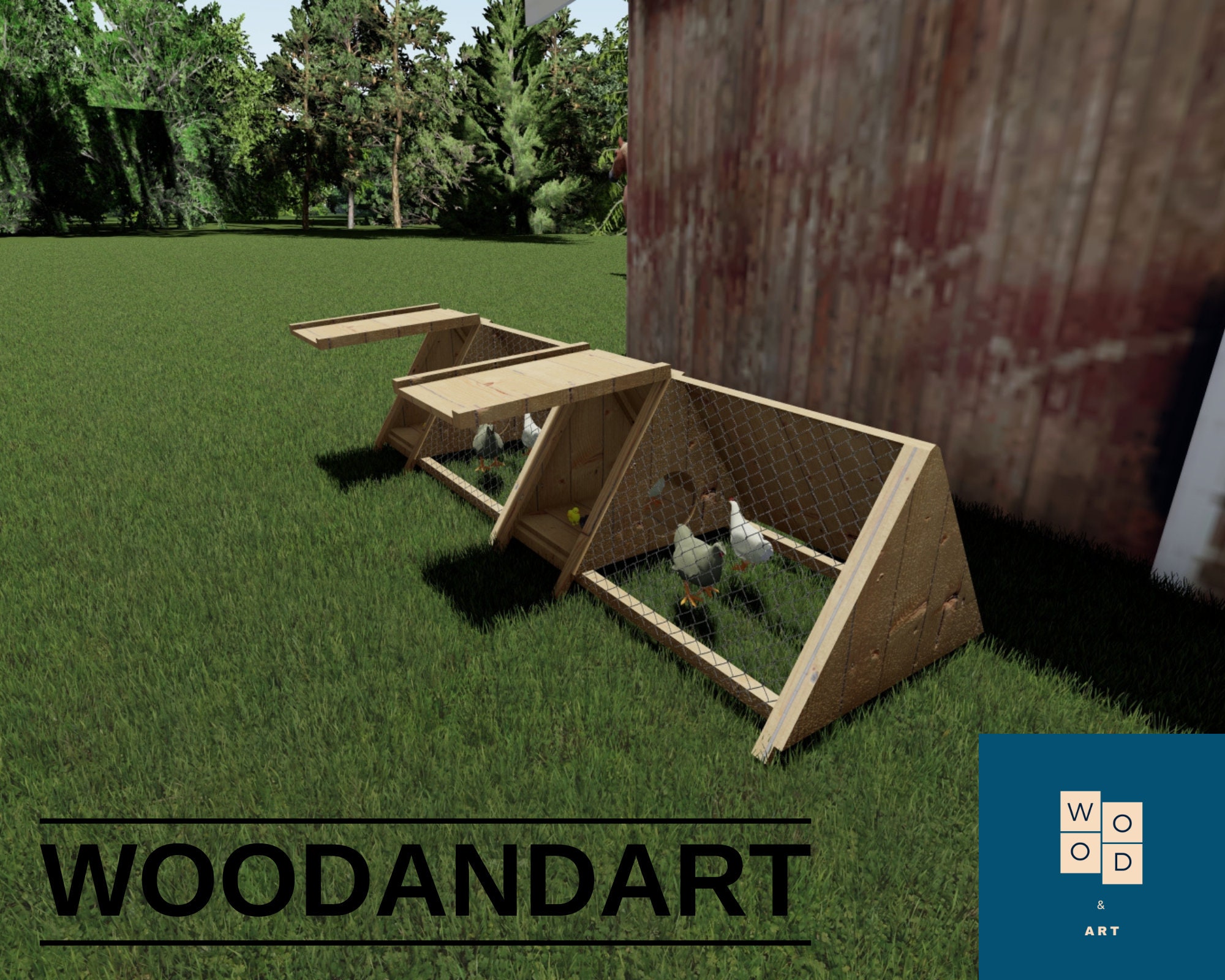 Chicken Coop Plan, DIY Chicken Coop, Digital Downloading Product, Coop ...