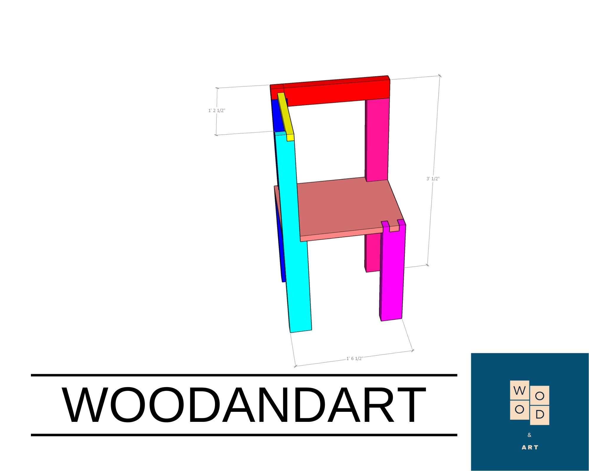 Modern Dining Chair, Modern Chair Plans, DIY Furniture, Simple Chair ...
