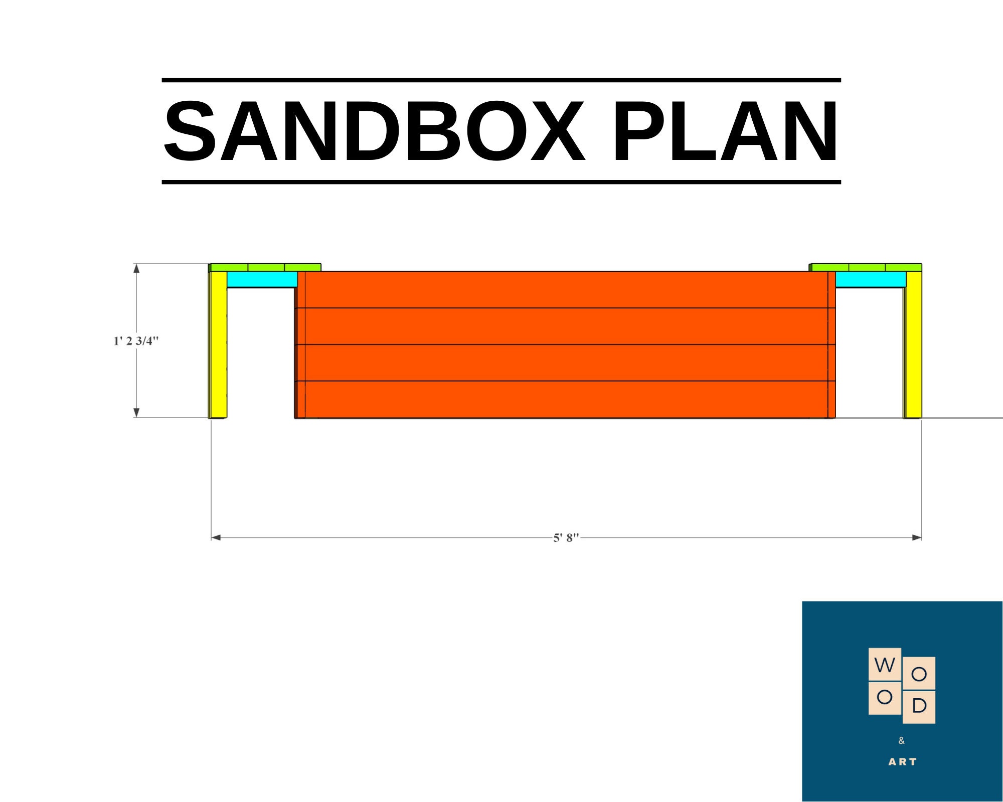 Playground Plan,sandbox Plan,playhouse Plans for Kids, Do It Yourself ...