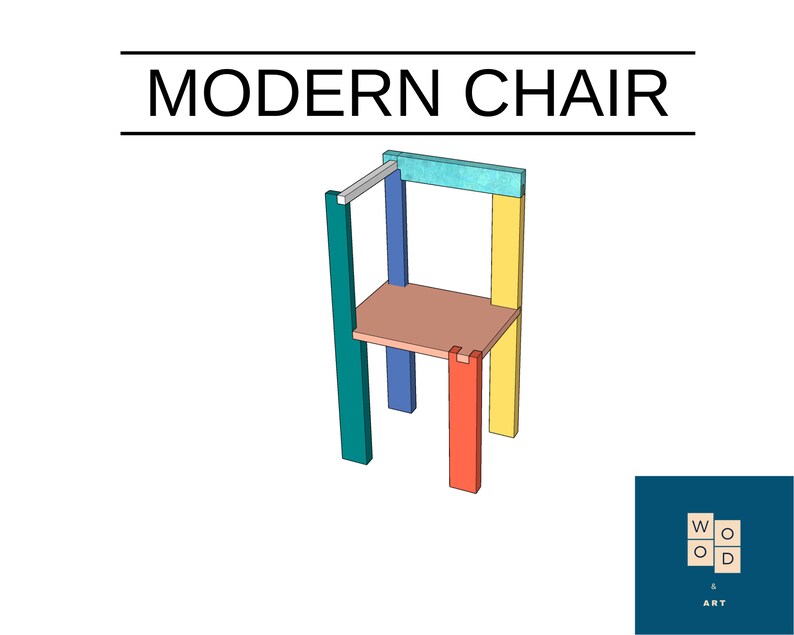 Modern Dining Chair, Modern Chair Plans, DIY Furniture, Simple Chair ...