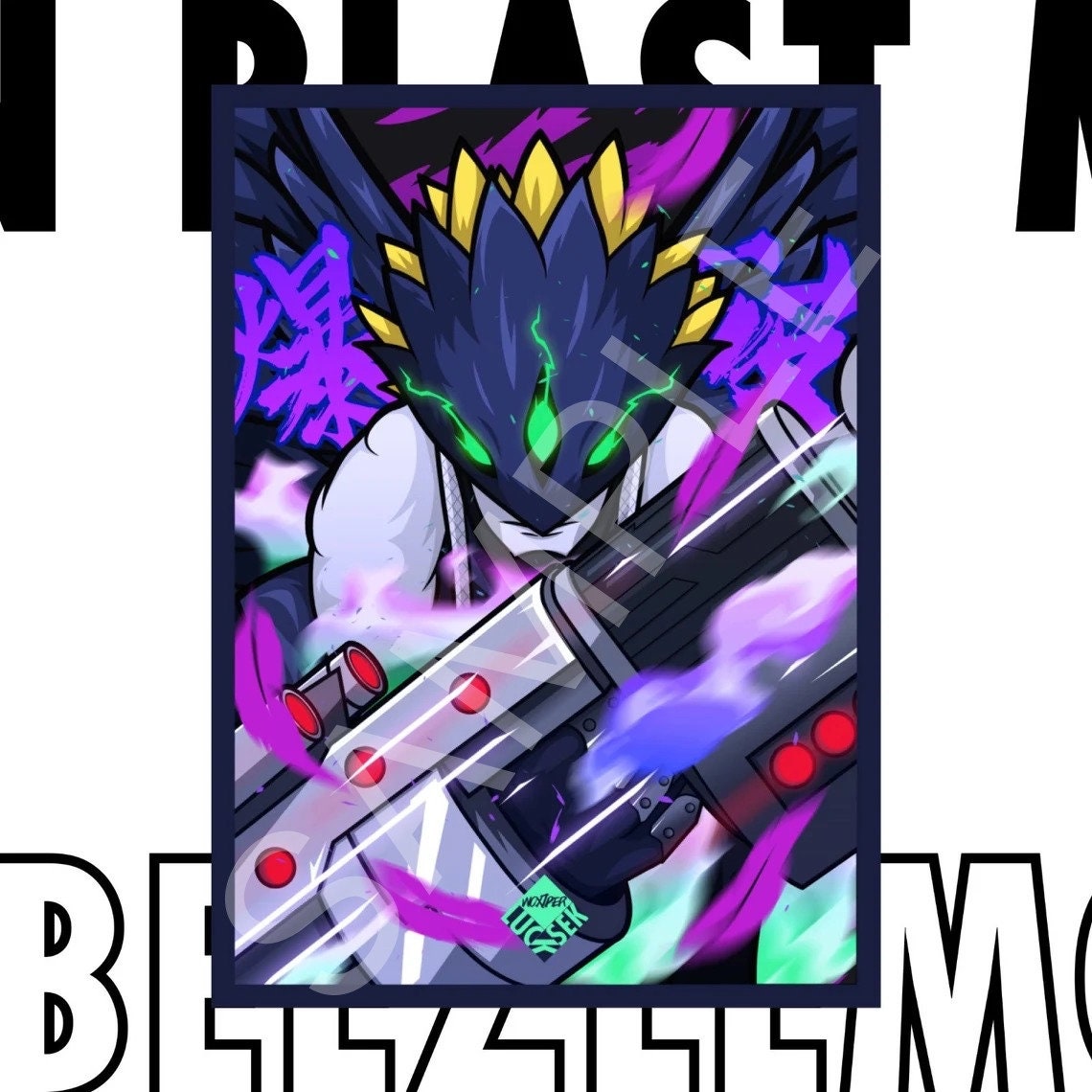 DTCG Custom Fanart Beelzemon Blast Mode Trading Card Sleeves TCG MTG ...