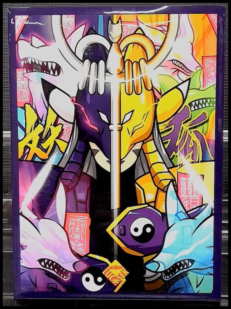 DTCG Custom Fanart Kuzuhamon X Sakuyamon Fundas para cartas coleccionables TCG MTG 66X91mm ...