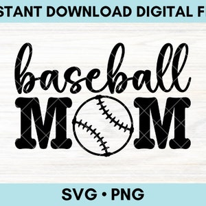 Baseball Mom Cut File SVG PNG Cricut Cut File Baseball Mom Svg - Etsy
