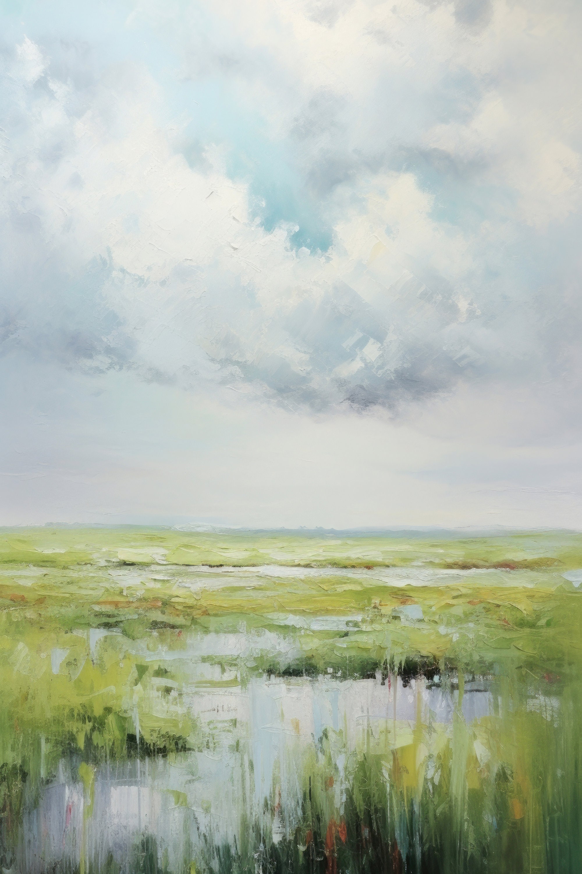 Southern Marsh Landscape, Southern Charm Artwork, Wetlands Painting ...