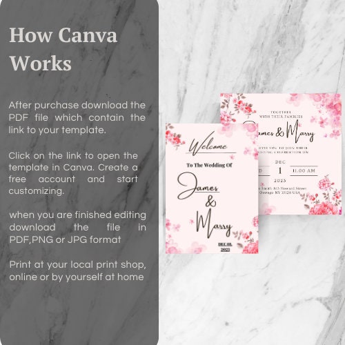 Wedding Event Card Template Modern Wedding Welcome Letter Experience ...