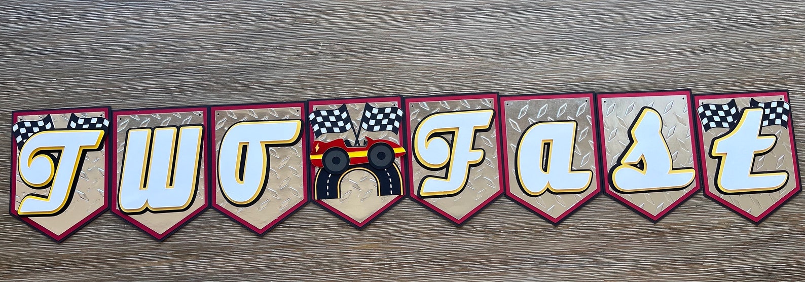 Race Car Birthday Banner - Etsy