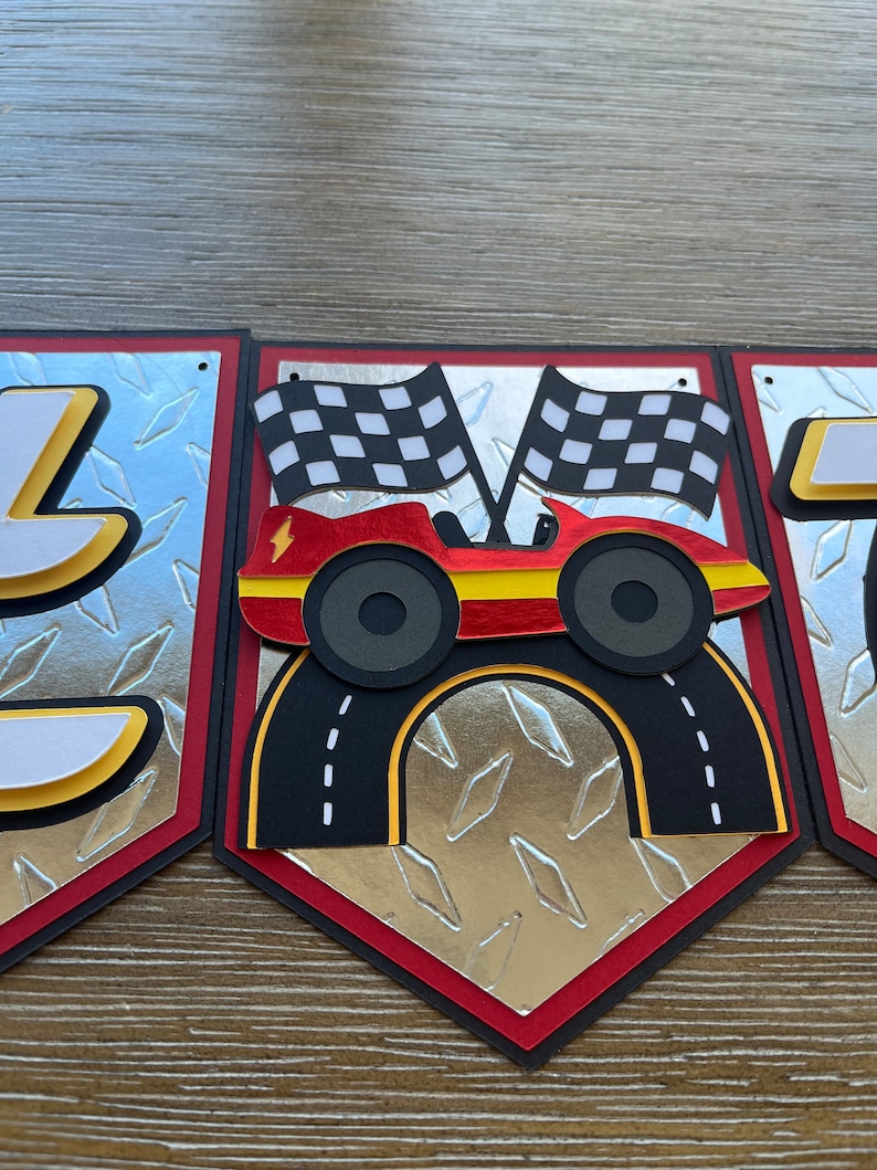 Race Car Birthday Banner - Etsy