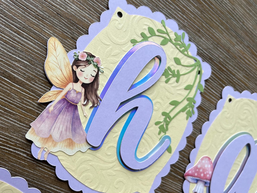 Whimsical Fairy Birthday Banner - Etsy