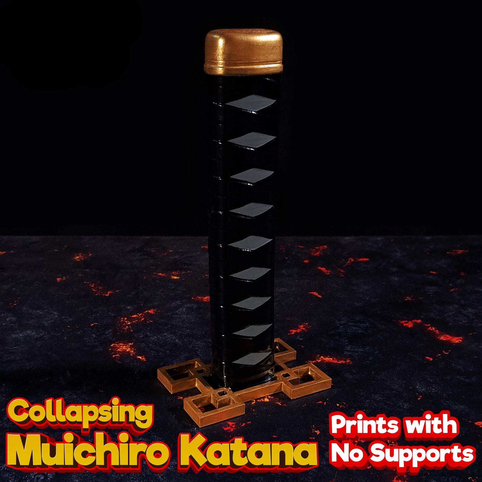Collapsing Katana Muichiro Tokito Digital 3D Model STL File - Etsy