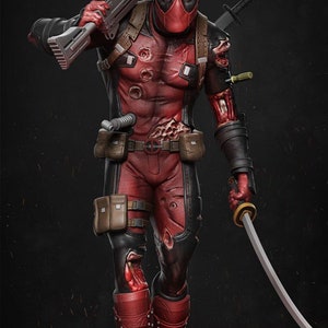 Deadpool High Quality 3D Model STL File for 3D Printers - Etsy