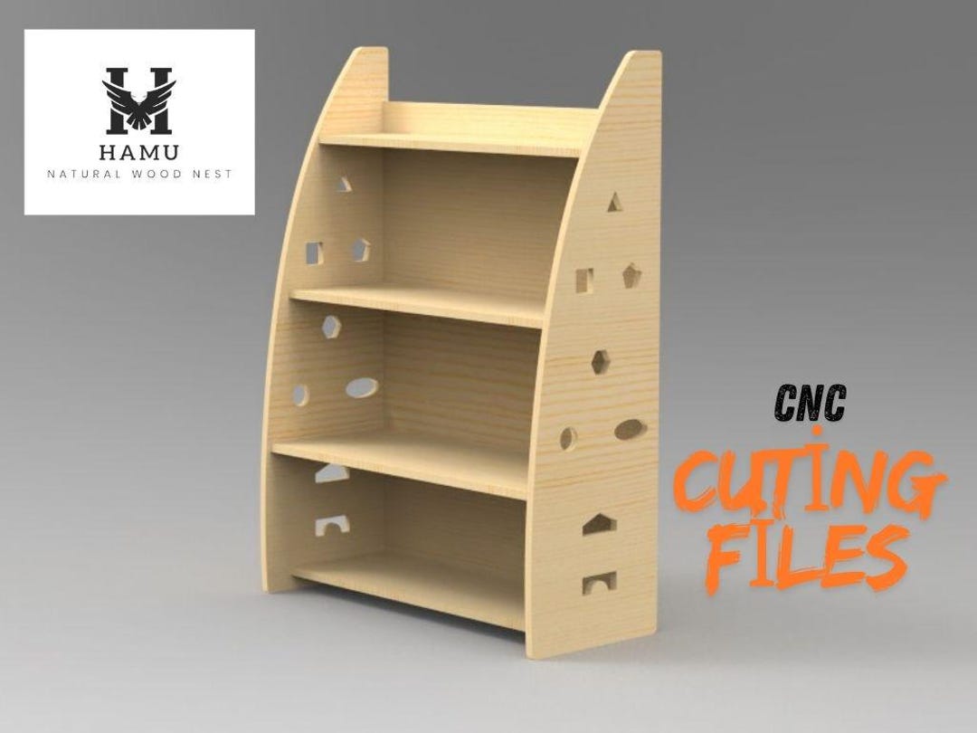 Montessori Library - CNC - Easy DIY - Kids Library - Kids Bookcase ...