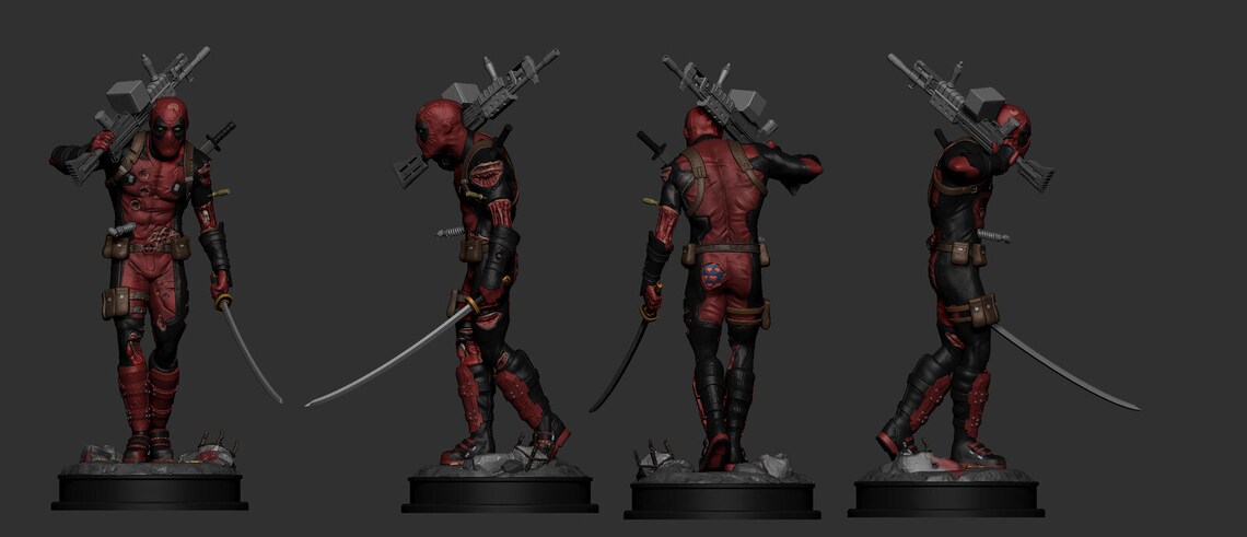 Deadpool High Quality 3D Model STL File for 3D Printers - Etsy