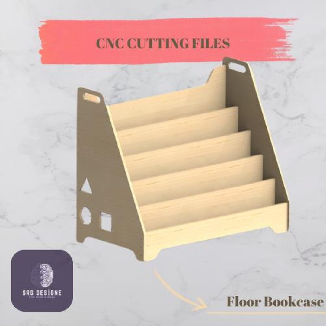 Kids Montessori Floor Library - CNC - Easy DIY - Kids Library - Kids ...