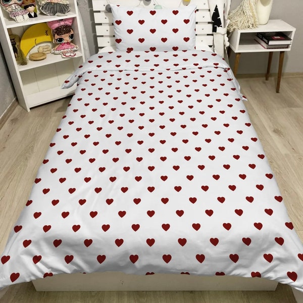 Heart Bedding - Etsy