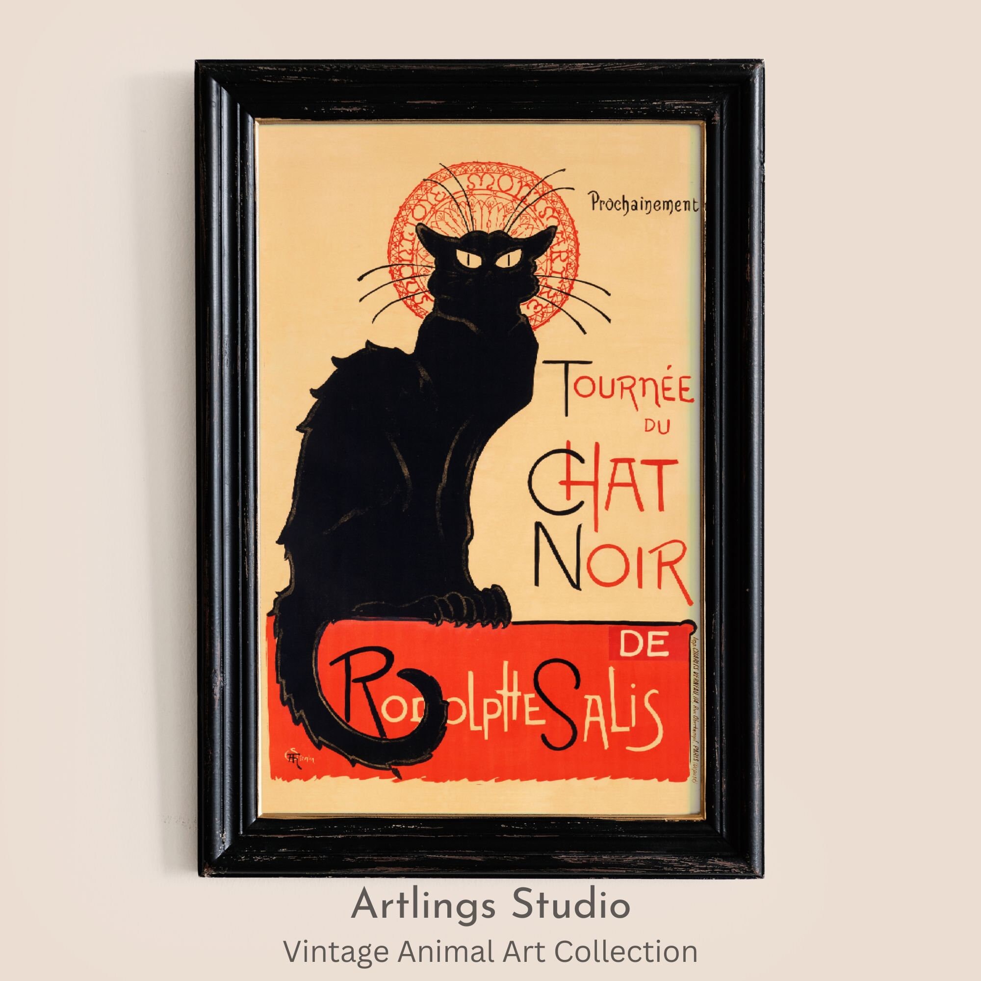 Tournée Du Chat Noir Black Cat Tour 1896 French Cabaret - Etsy
