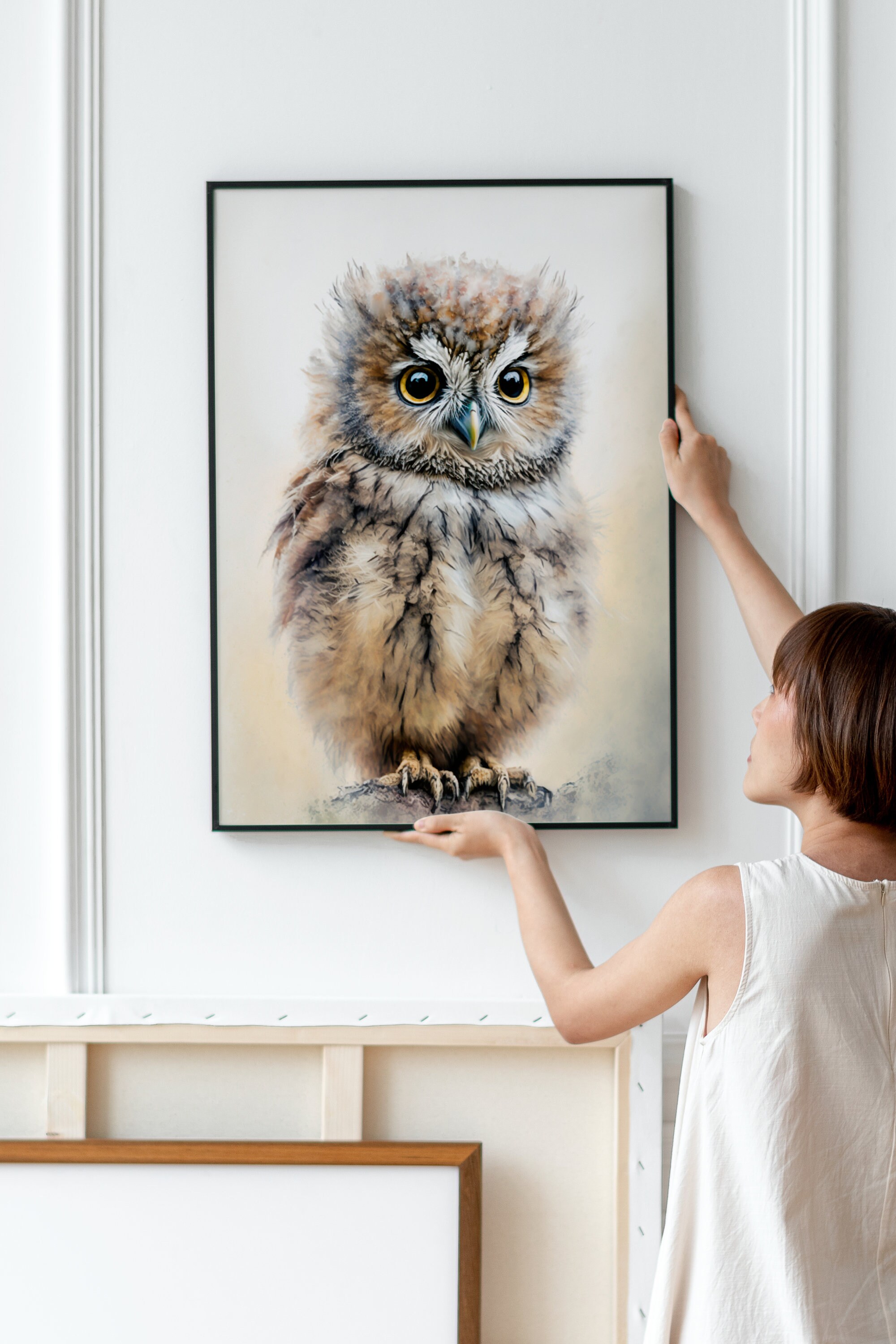 Printable Watercolour Baby Owl, Digital Art Print, Nursey Wall Art ...