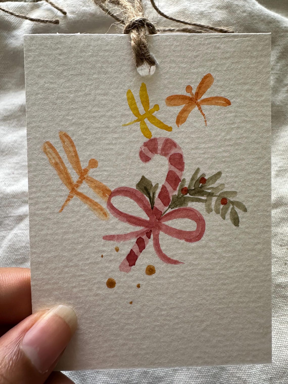 Hand Painted Christmas Themed Gift Tags - Etsy