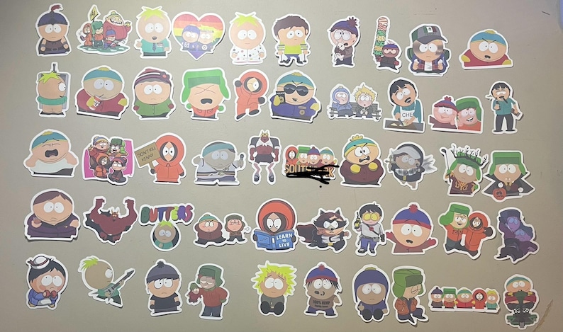 50pcs Stickers Cartoon Laptop Phone Decal Waterproof Vinyl Stickers TV ...