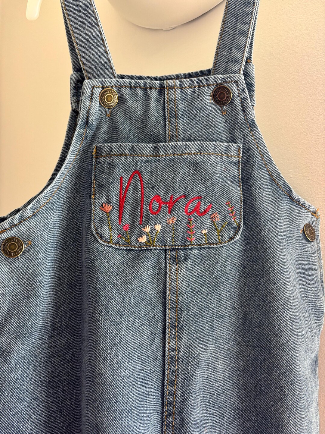 Embroidered Personalised Dungarees - Etsy