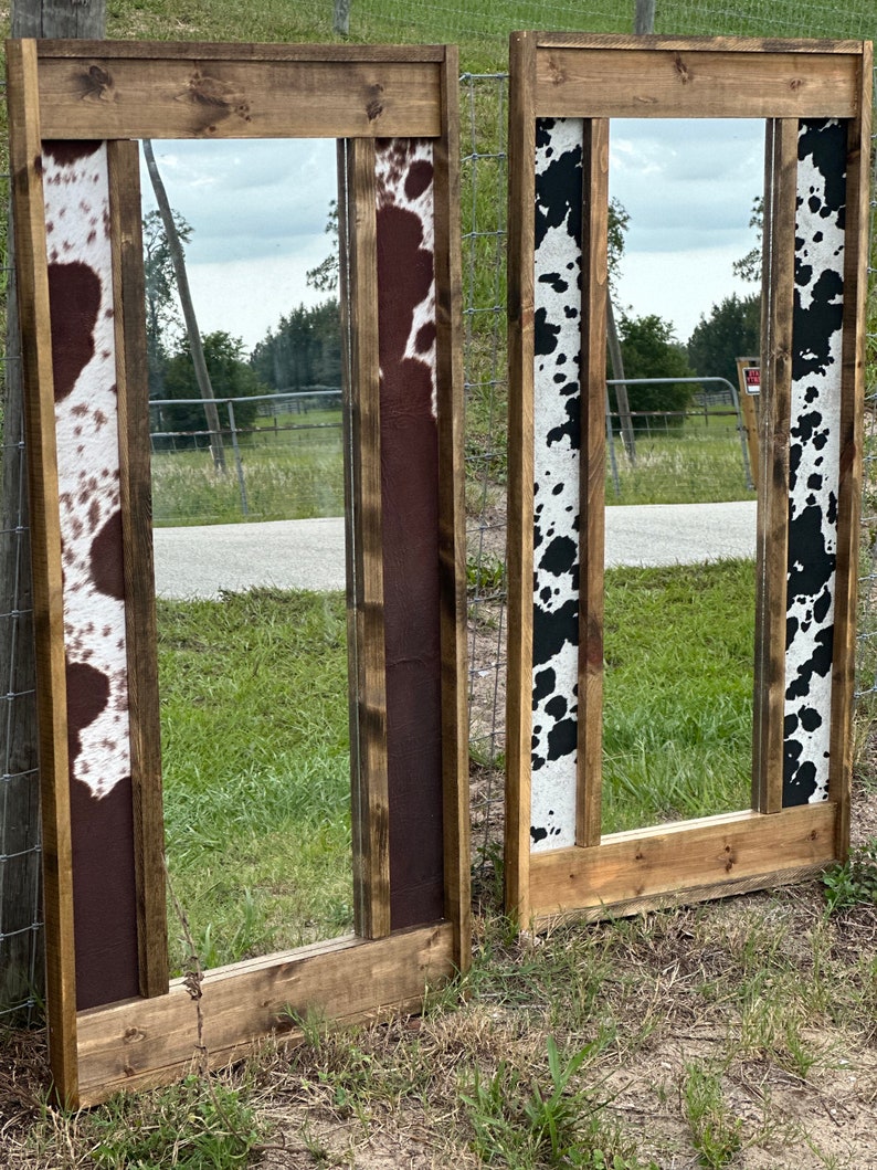 Cow Hide Mirror - Etsy
