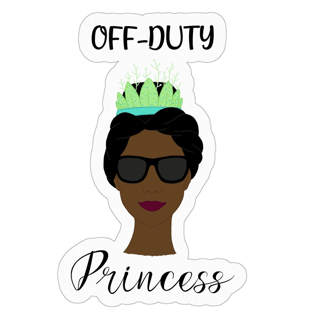 Off Duty Princess Tiana Sticker 3 X 3 - Etsy