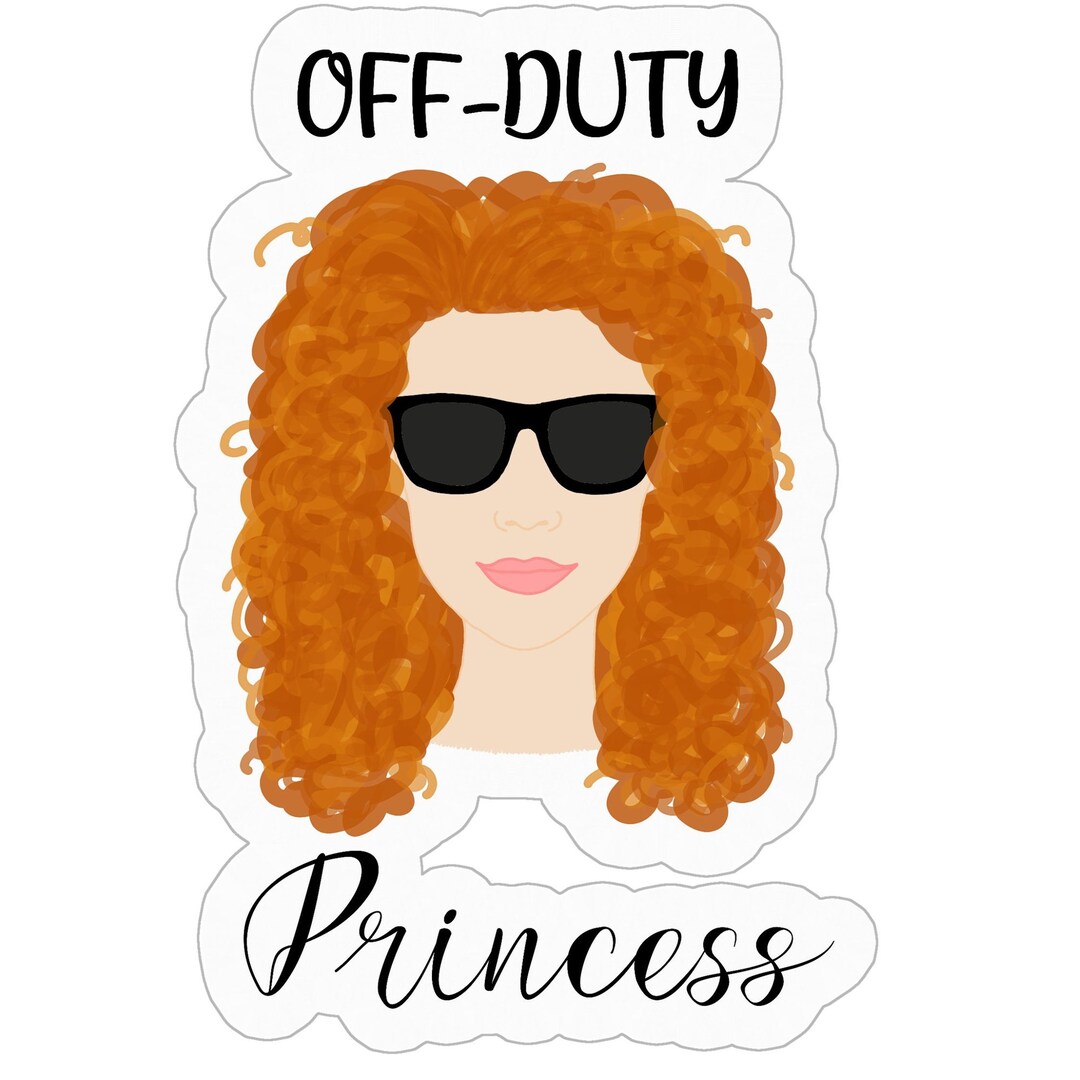 Off Duty Princess Merida Sticker 3 X 3 - Etsy