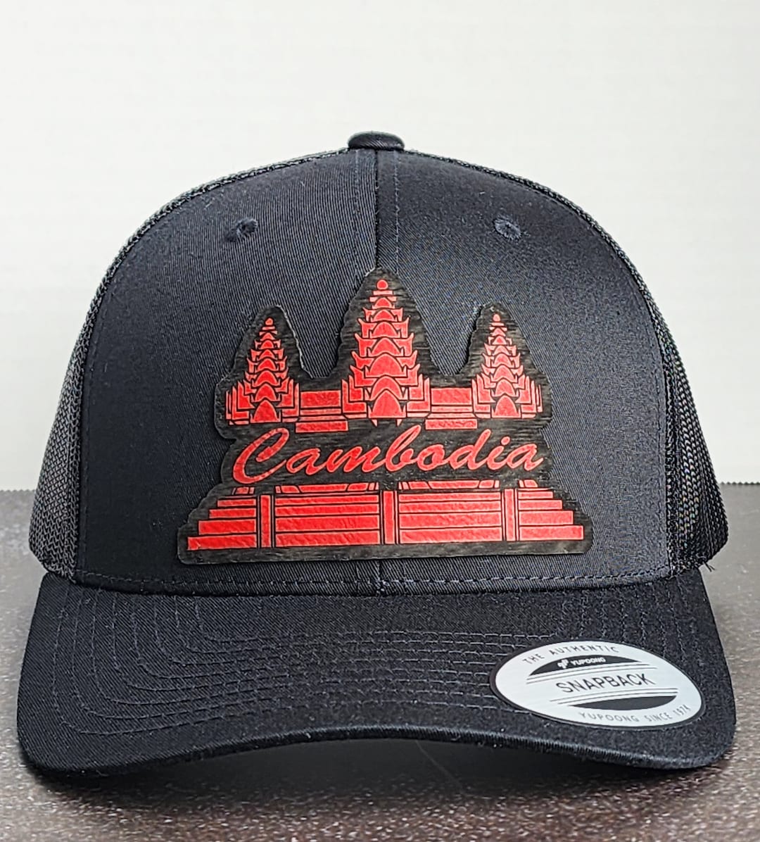 Angkor Wat, Cambodia Leather Patch Trucker Hat - Etsy