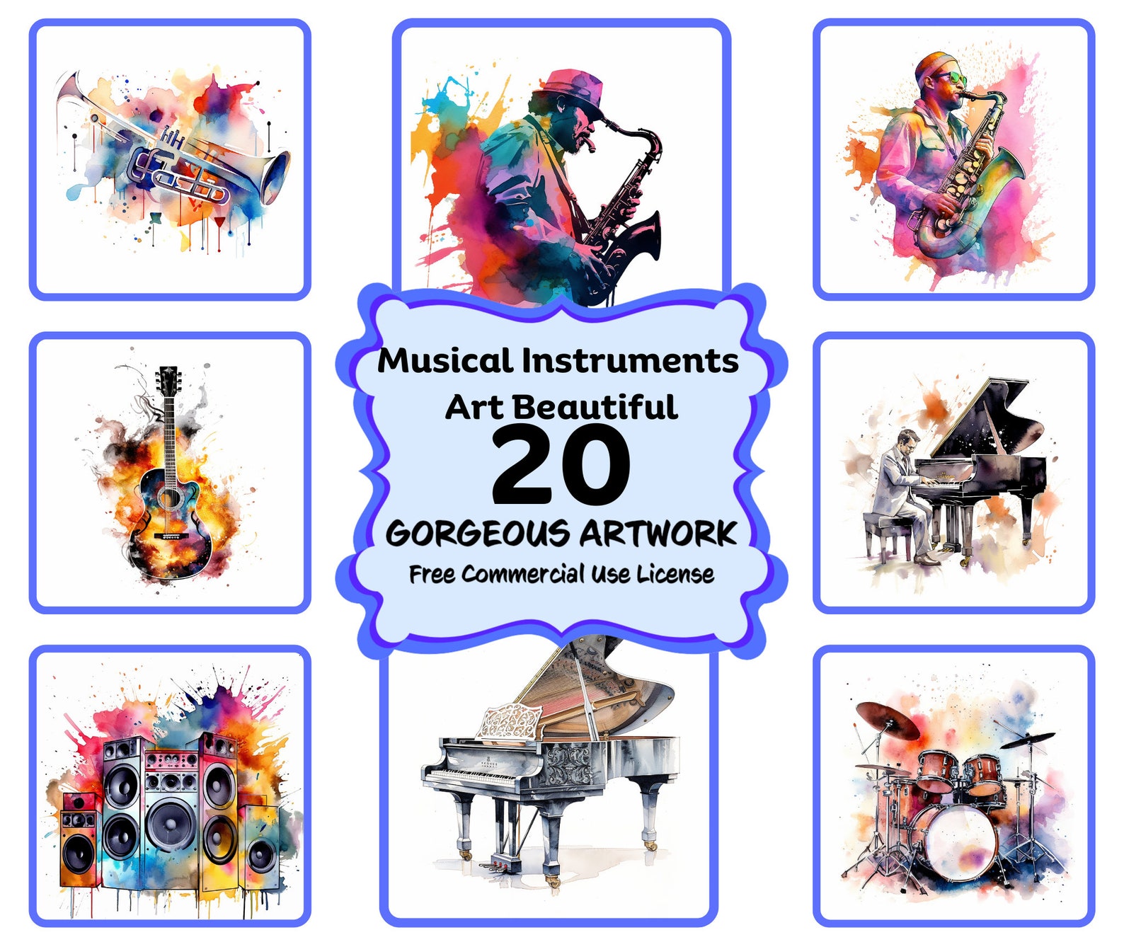 Musical Instruments 20 PNG Bundle, Orchestra Clip Art, Brass ...