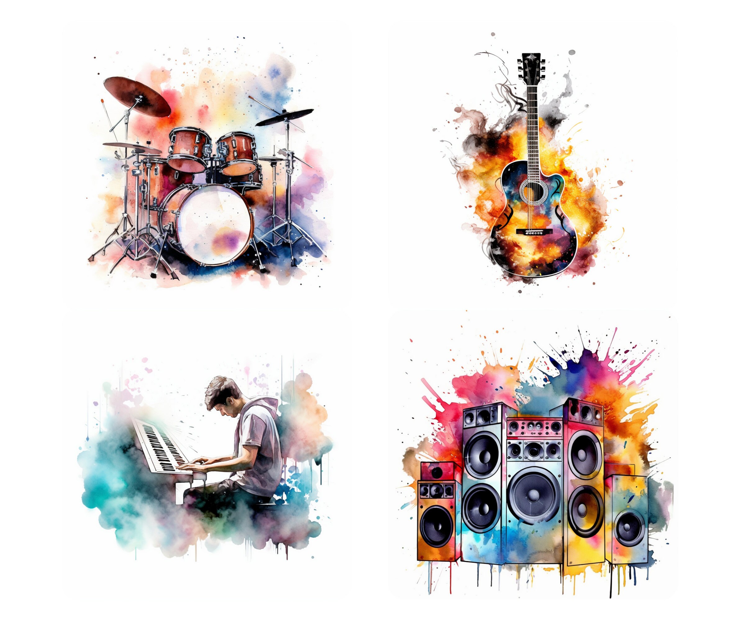 Musical Instruments 20 PNG Bundle Orchestra Clip Art Brass - Etsy