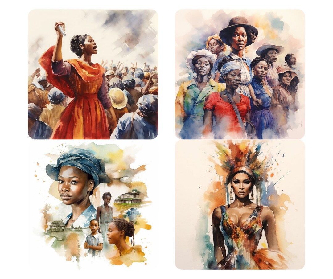 Juneteenth PNG Art Bundle, Prideful Black Men and Women, Melananin Art ...