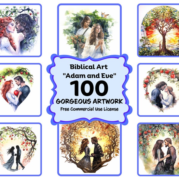 Adam and Eve Clip Art - Etsy