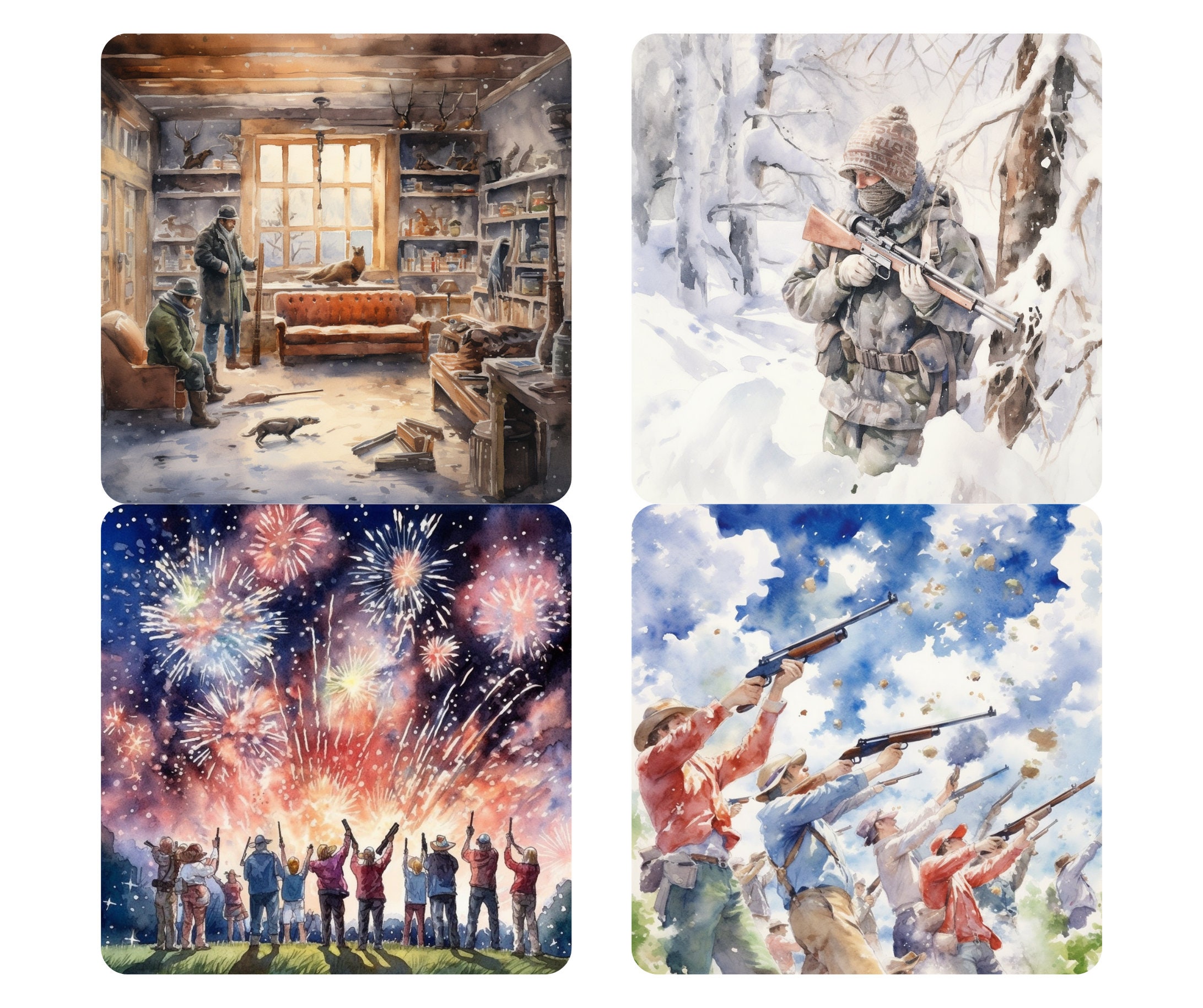 Vintage Pistols & Rifles Patent Prints, 20 Unframed Photos, Wall Art ...