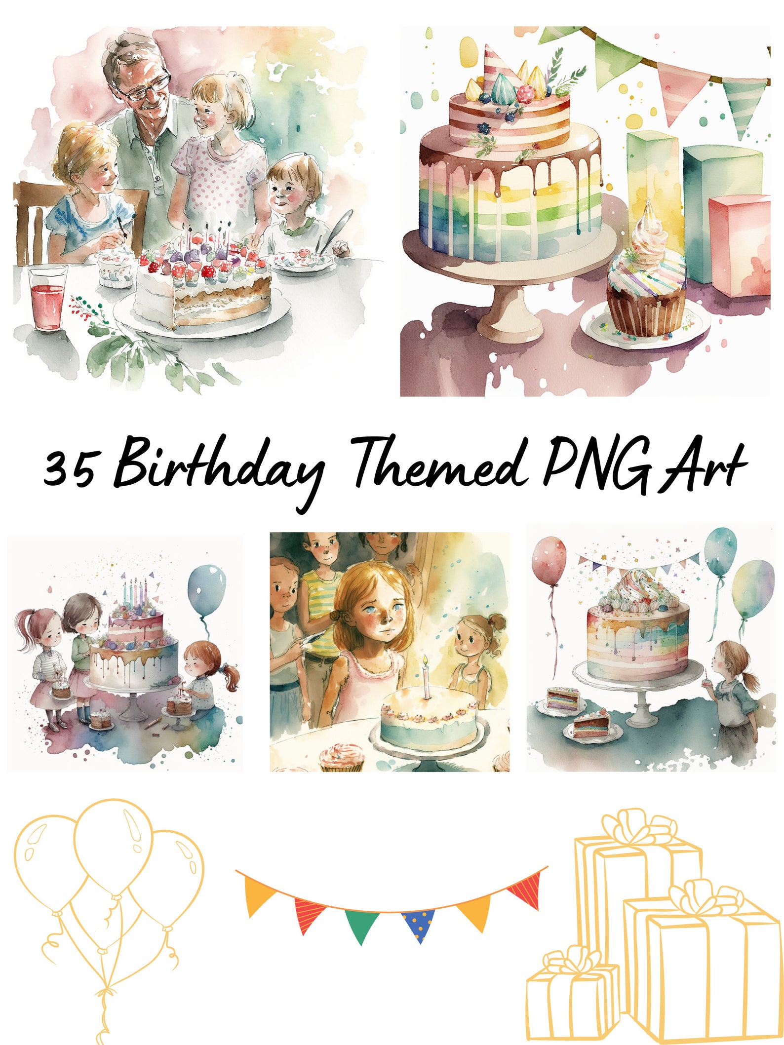35 Birthday Themed PNG Clipart - Birthday Clipart - Birthday ...