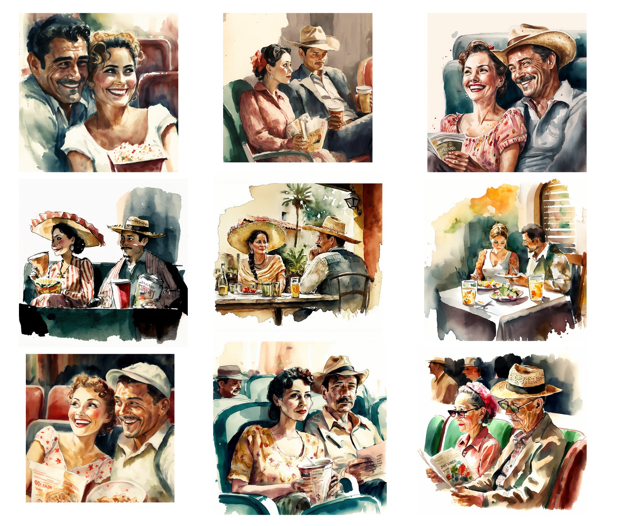 15 Beautiful Mexican Couples PNG Art - Romantic Art for Couples ...