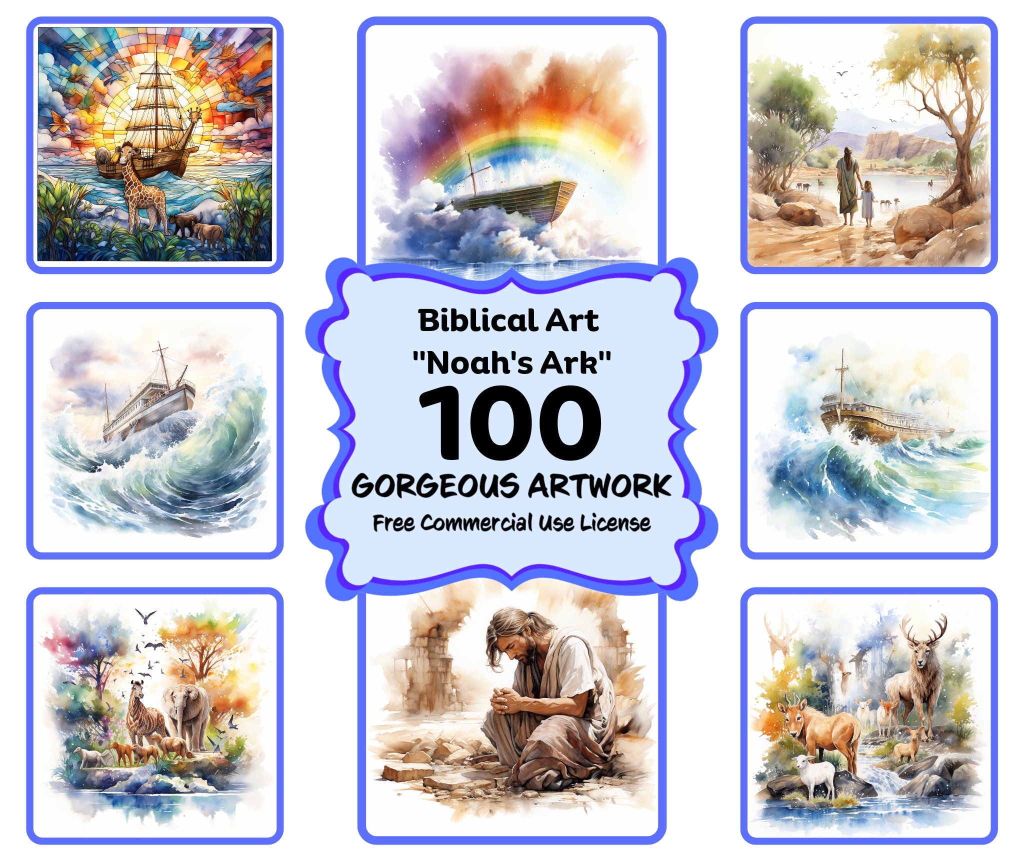 Noah and the Ark 100 Png Bundle, Catholic PNG, Bible PNG, Religious Art ...