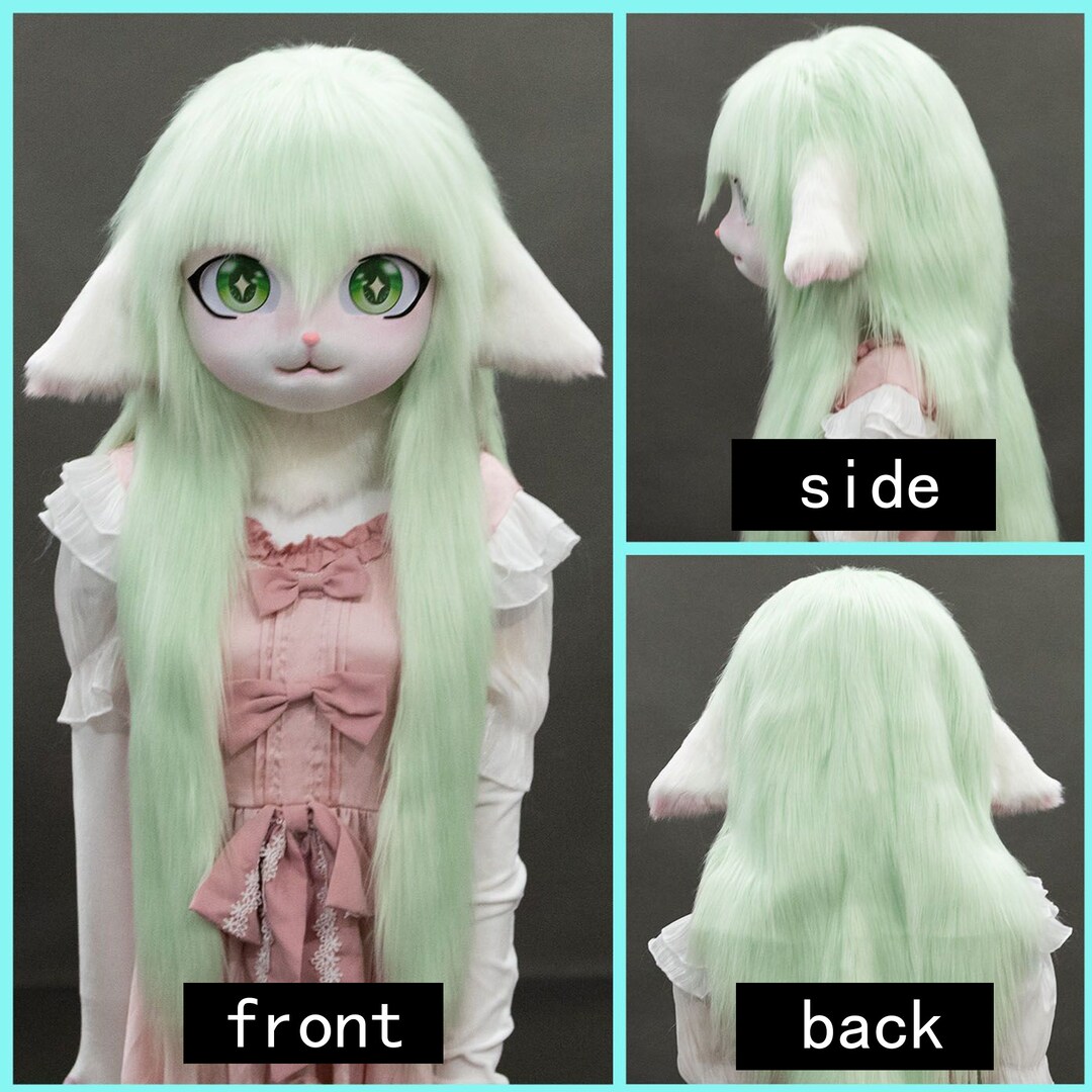 Fursuit Head Cute Cospaly Furry Sheep Ears Kig Fursuit Mask Head - Etsy