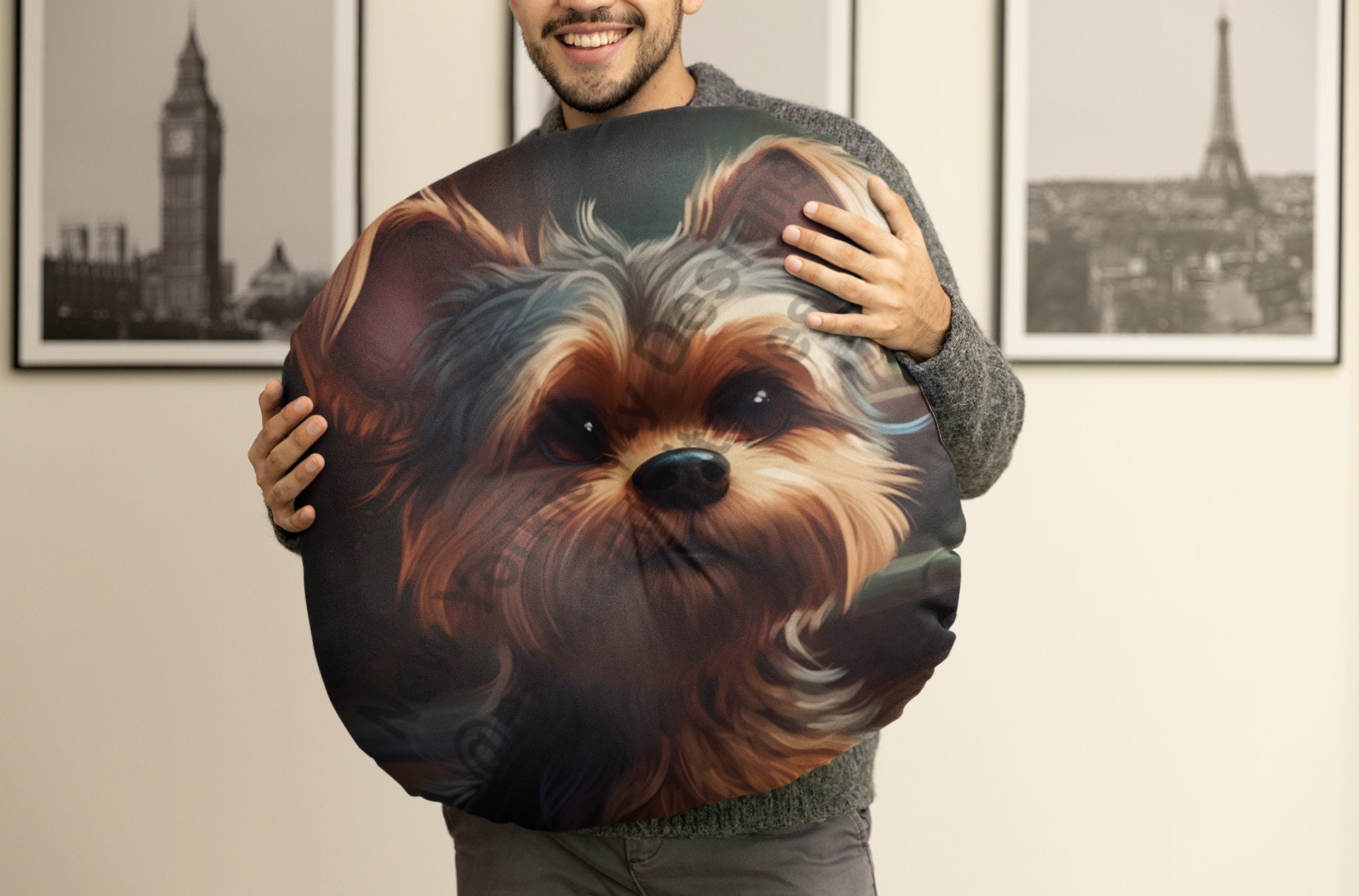 Animated Yorkie Portrait Design - Digital Download - Printable Wall Art ...