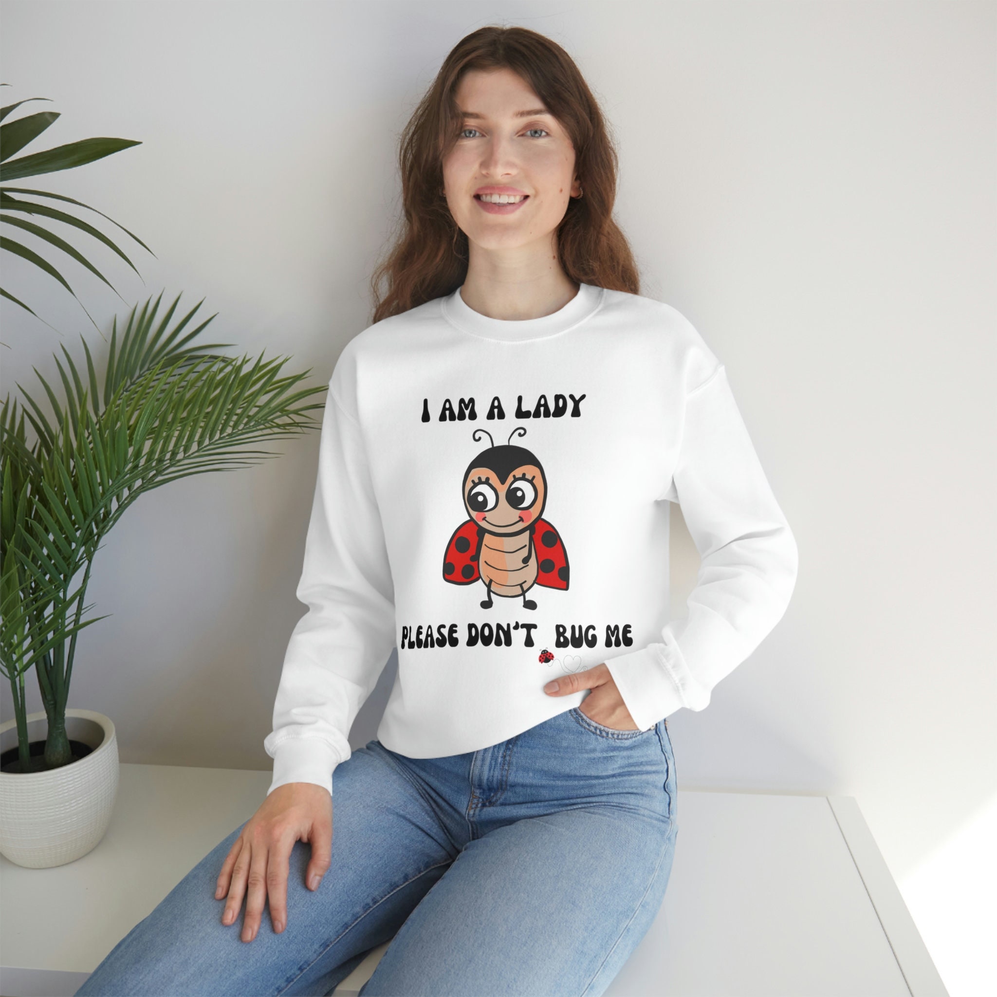 Women's Ladybug Sweatshirt, Loose Fit Sweatshirt, Funny Humor ...