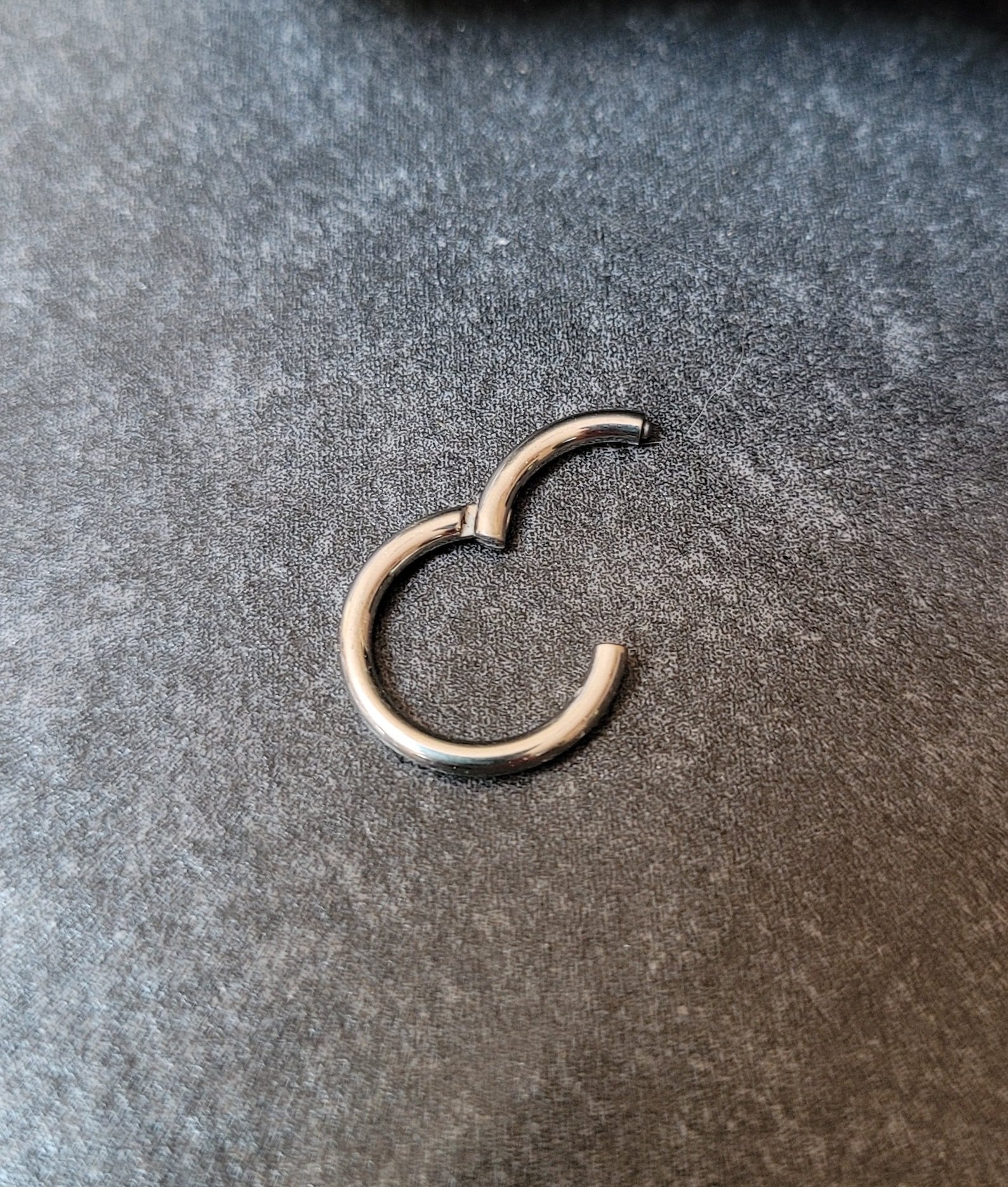 Goth Spiral Clicker Belly Ring Silver Hoop 14g 16g Punk Y2K Alt Navel ...