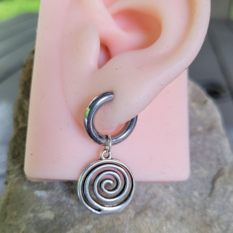 Pair or Single Swirl Spiral Spike Cone Mismatched Silver - Etsy