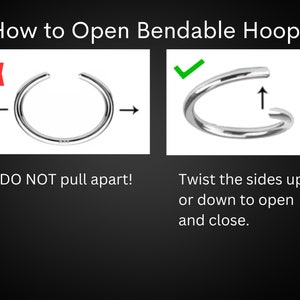 18g 16g Silver Goth Spike Hinged Clicker Ring Hoop Dangle Charm Helix ...