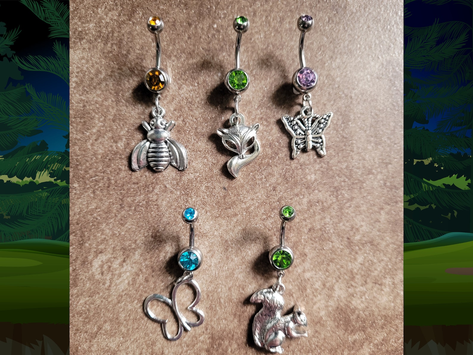 Silver Forest Animal Belly Ring Naturecore Cottagecore Fairycore ...