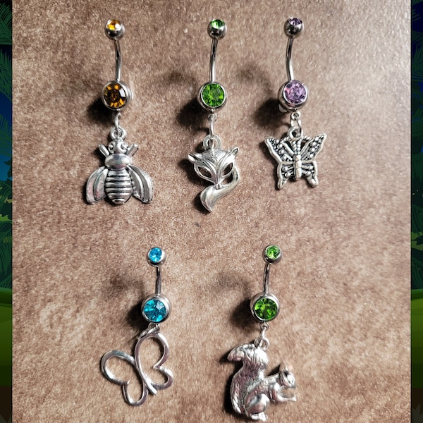 Fox Belly Button Ring - Etsy