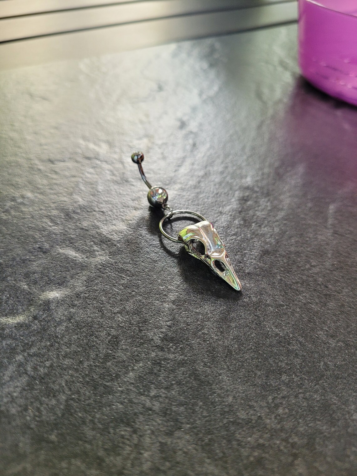 Raven Bird Skull Belly Button Ring Navel Goth Alt Grunge Unique Edgy ...