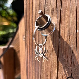 Spider Skull Bug Plug Hoops – 4g 2g 0g 00g 7/16 1/2 9/16 5/8 3/4 7/8 1 ...