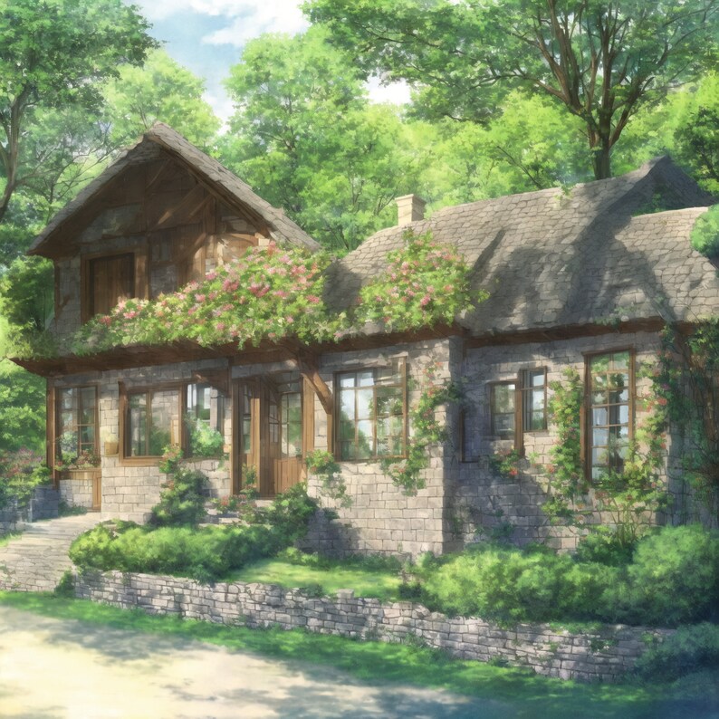 Digital Download - Stone Cottage - Etsy