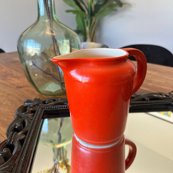 Red Ceramic Pitcher - Etsy