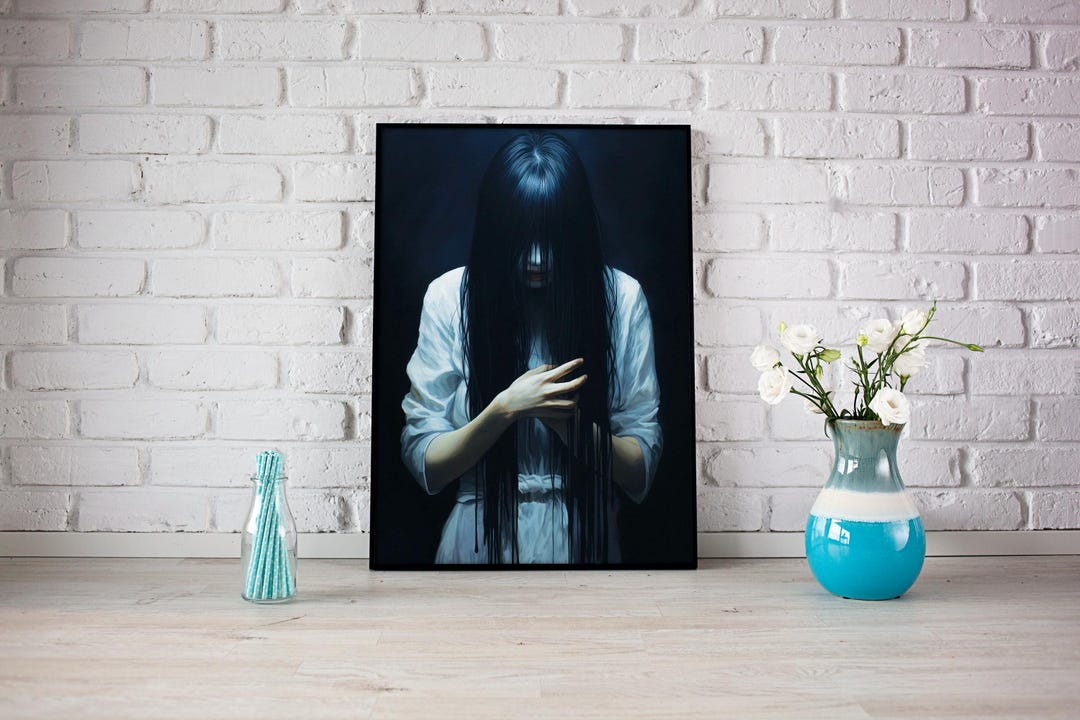 Sadako Yamamura Portrait, Ring Film Wall Art, Halloween Wall Art, Movie ...