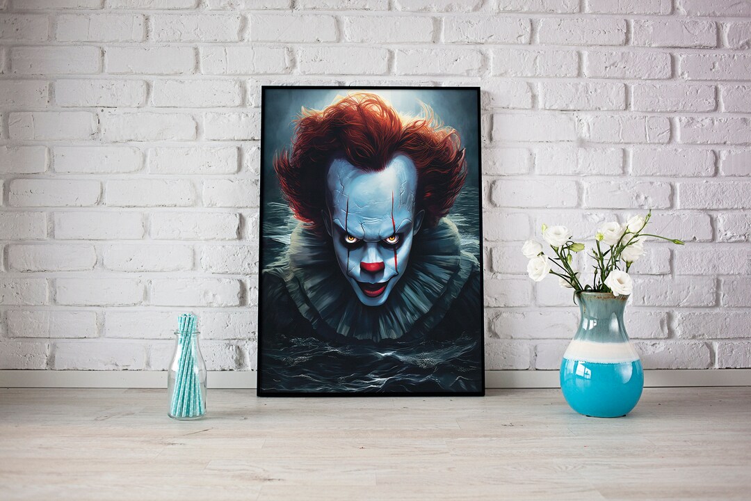 Pennywise Portrait Print Halloween Wall Art IT Movie Wall - Etsy